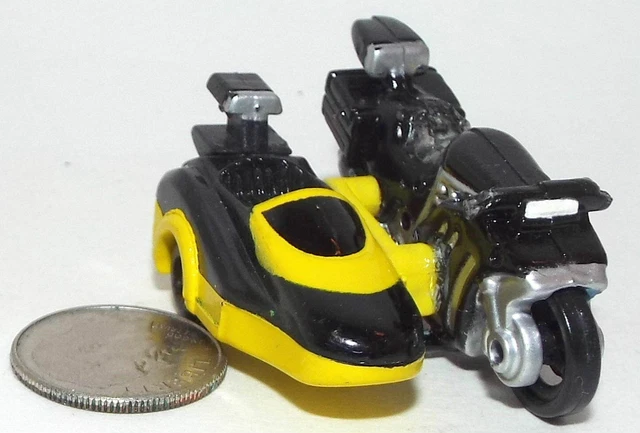 SMALL MICRO MACHINE Power Rangers Motorcycle with Sidecar in Black and ...