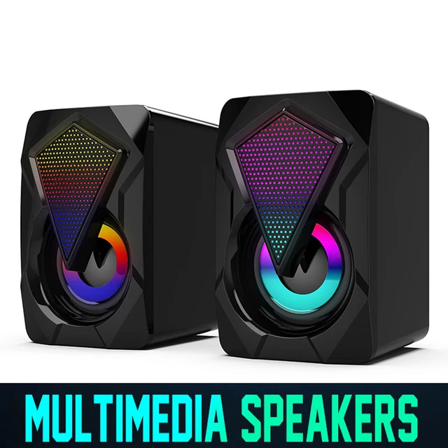 SUPER BASS LOUD speaker PC Speakers Stereo 3.5mm Jack USB Multimedia ...