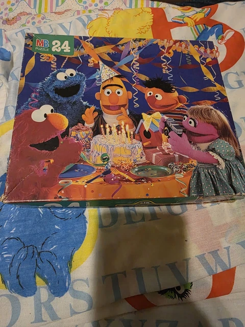 SESAME STREET 1995 Puzzle 24 Piece Complete Birthday Burt Ernie Cookie ...