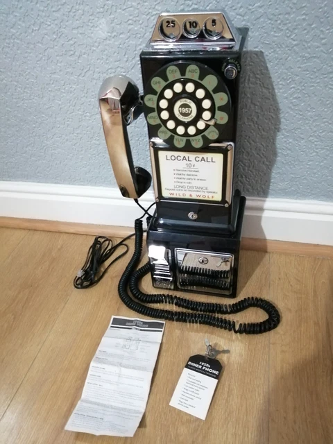 GPO RETRO DINER Phone - Push Button, Wall Mountable Telephone £31.00 ...
