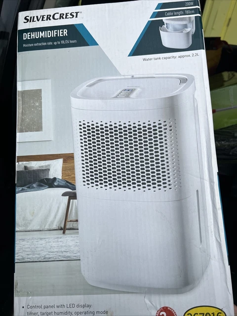 SILVERCREST 10L 24 Hours Extraction Dehumidifier 2.2l Auto Defrost ...