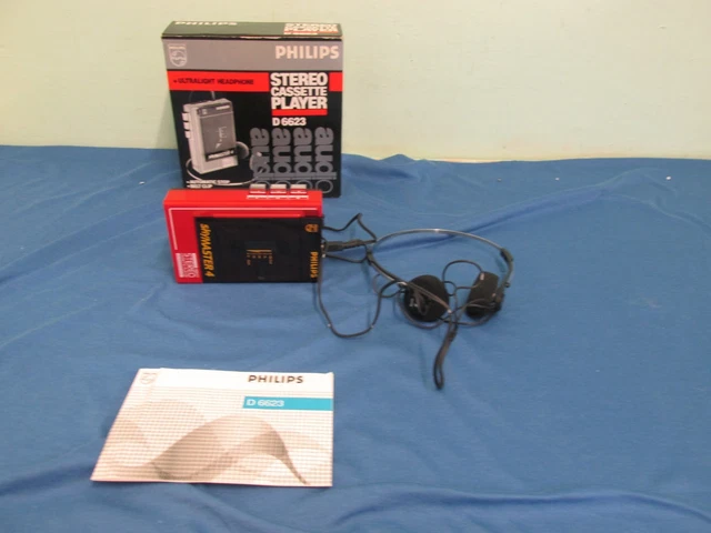 LECTEUR CASSETTE STÉRÉO Philips D6623 - Walkman Skymaster 4 vintage ...