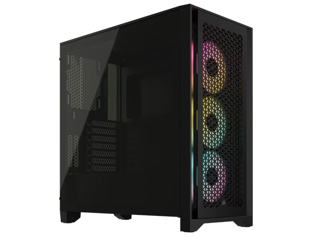 CORSAIR ICUE 4000D RGB AIRFLOW Mid-Tower Case, Black - 3x AF120 RGB ...