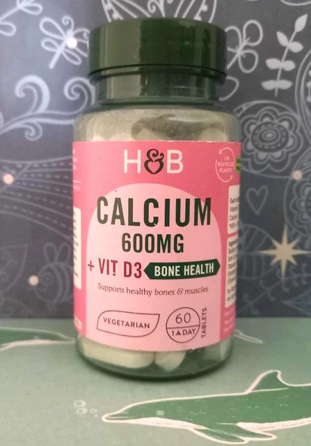 H&B CALCIUM 600MG + Vit D3 Bone Health Vegetarian Healthybonesmuscle 60 ...