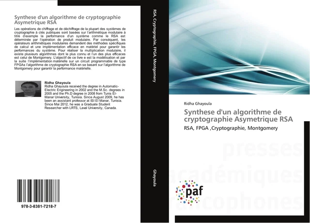RIDHA GHAYOULA | Synthese d'un algorithme de cryptographie Asymetrique ...