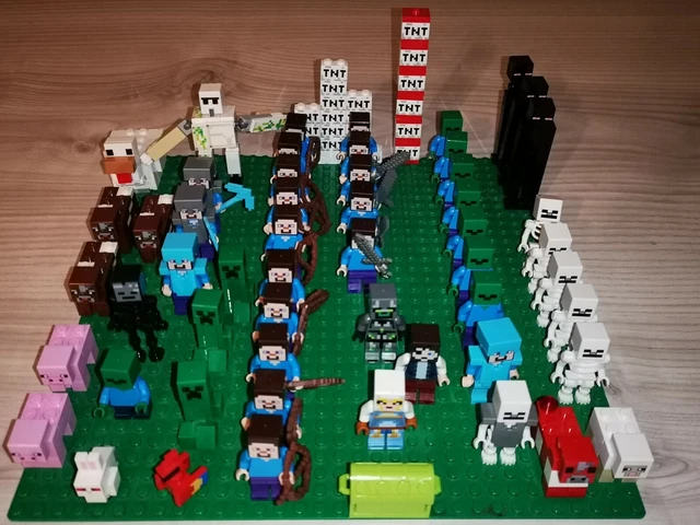 FIGURINES LEGO COLLECTION CHOISIR MINECRAFT Minifigs nombreuses kg très ...