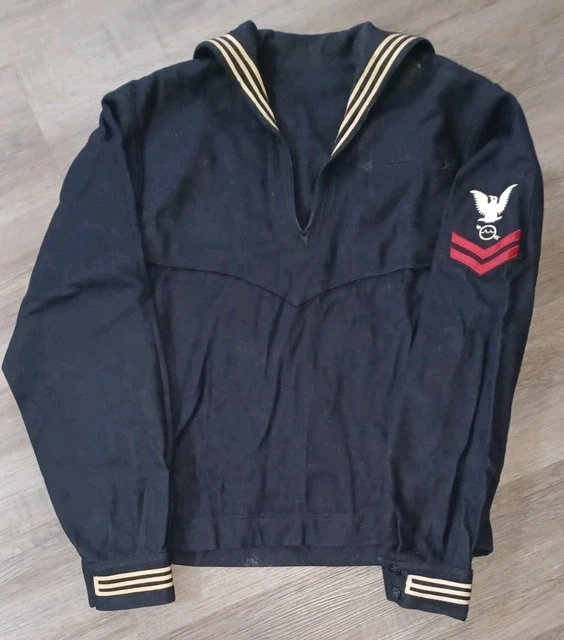 VINTAGE WW2 US Navy Crackerjack Jumper Uniform Top Size 38R - Radarman ...