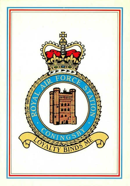 POSTCARD RAF ROYAL Air Force Station CONINGSBY Crest Badge No.4 NEW EUR ...
