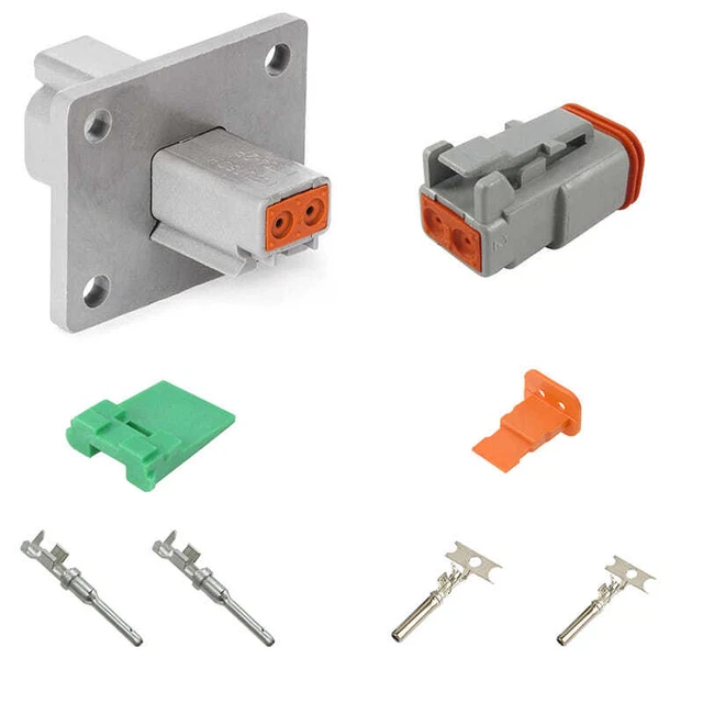 KIT CONECTOR DT series Macho-Macho Hembra desde el panel 2 Vías EUR 6 ...
