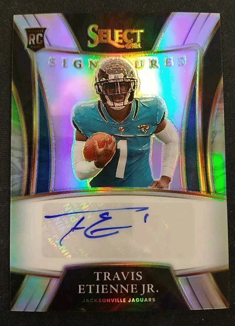 2021 SELECT TRAVIS Etienne Jr Signatures Argento Prizm Auto RC Rookie ...