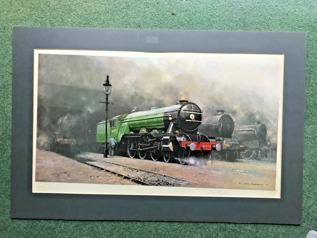 DAVID SHEPHERD 1931 -2017 signed print steam train The Flying Scotsman ...
