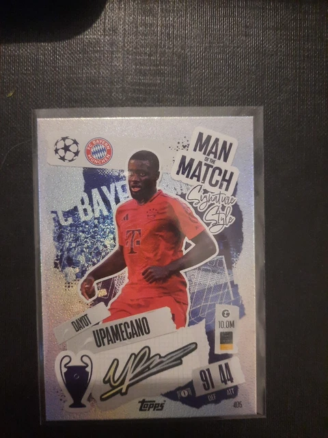 DAYOT UPAMECANO MAN Of The Match Attax 2024/2025 Signature Style 24/25 ...