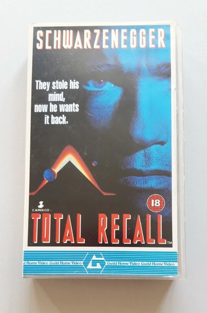 TOTAL RECALL -VHS TAPE Arnold Schwarzenegger - Sharon Stone (PAL) 1990 ...