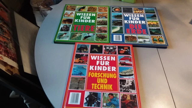 KINDER BÜCHER 3X Wissen Für Kinder Tiere Erde Forschung Und Technik EUR ...