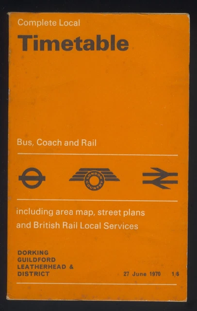 COMPLETE BUS COACH & Rail Timetable Surrey 1970 £16.00 - PicClick UK