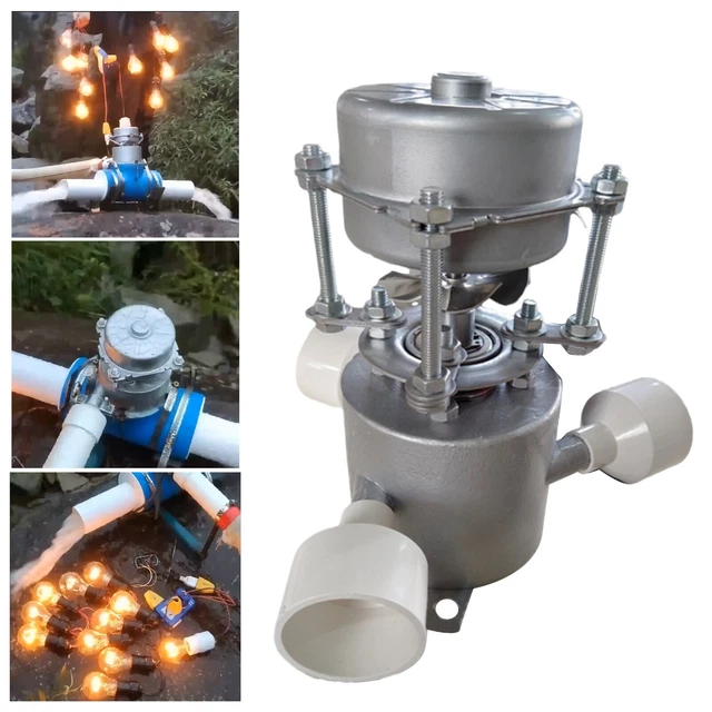 1000W MICRO HYDRO Generator 220V Water Turbine Generator 3 Water Pipe £ ...