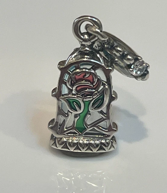 GENUINE PANDORA DISNEY Beauty and The Beast Enchanted Rose Charm ...