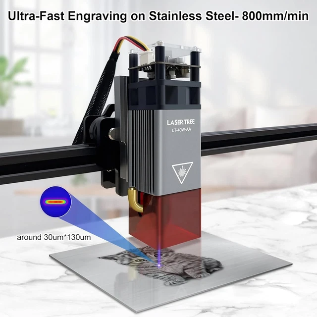 KIT 5W WITH Air Assist,LASER TREE 45mm Fixed Focus Balance Engraving ...