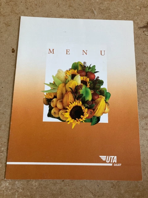 ANCIEN MENU COMPAGNIE aérienne disparue UTA EUR 10,00 - PicClick FR