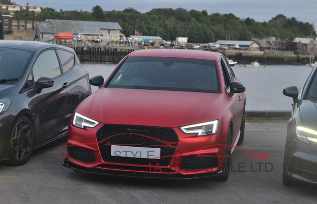 GLOSS BLACK FRONT splitter lip lower bumper spoiler for Audi A4 B9 8W ...