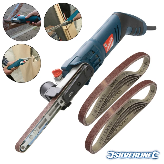 SILVERLINE SILVERSTORM POWER File Belt Sander With 12 Sanding Belts ...
