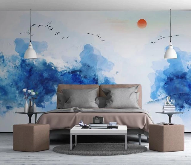3D BLUE WATERMARK 2787 Wallpaper Mural Paper Wall Print Indoor Murals ...