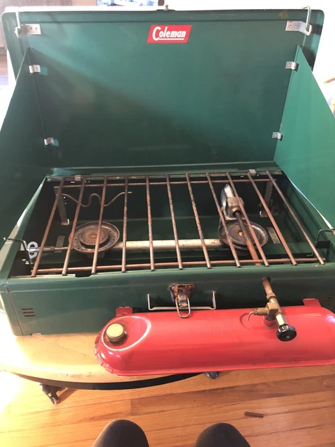 VINTAGE COLEMAN 1950’S Model 413E 2 Burner Camp Gas Stove Original ...