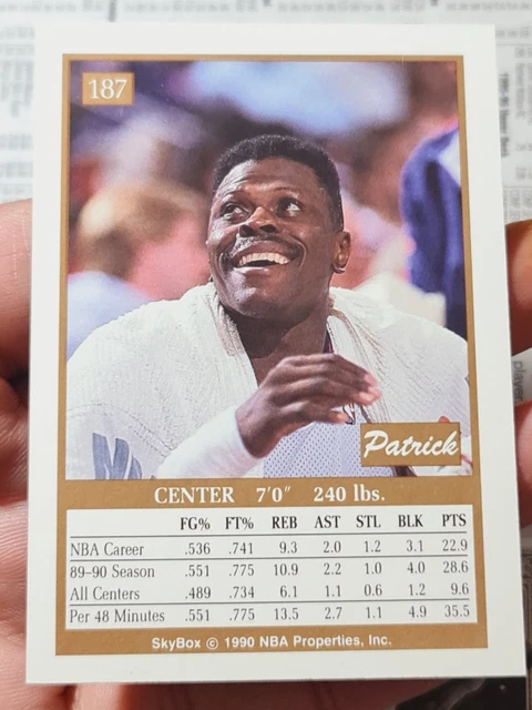 NBA PATRICK EWING New York Knicks 1990 Skybox Basketball Trading Card ...