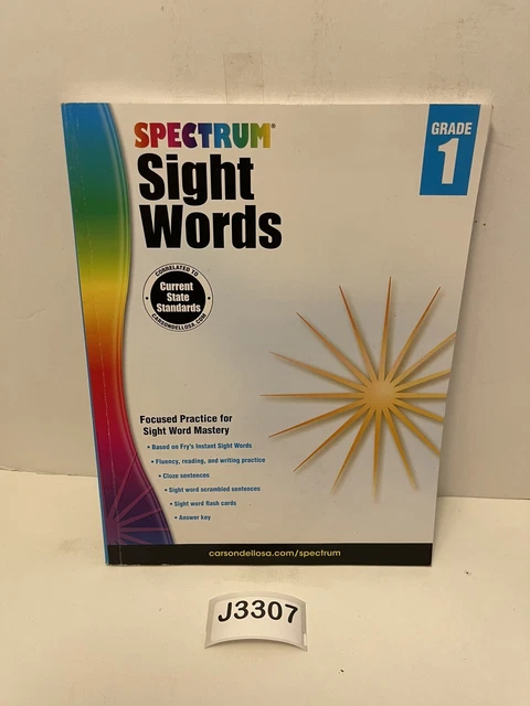 SPECTRUM SER SPECTRUM Sight Words Grade 1 By Spectrum 2014 Trade spectrum-ser-spectrum-sight-words-grade-1-by-spectrum-2014-trade
