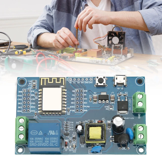 RELAY MODULE 1 Channel ESP8266 Chip Strong Driving WiFi Relay Board AC ...