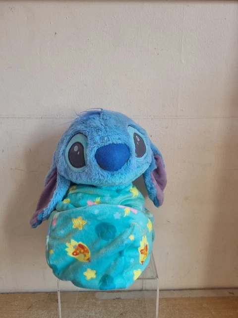 DISNEY BABIES STITCH Lilo & Stitch Baby Plush Blanket Pouch Swaddle ...