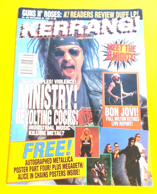 KERRANG! NO.462 SEPTEMBER 25 1993 - Ministry + Metallica Poster Part ...