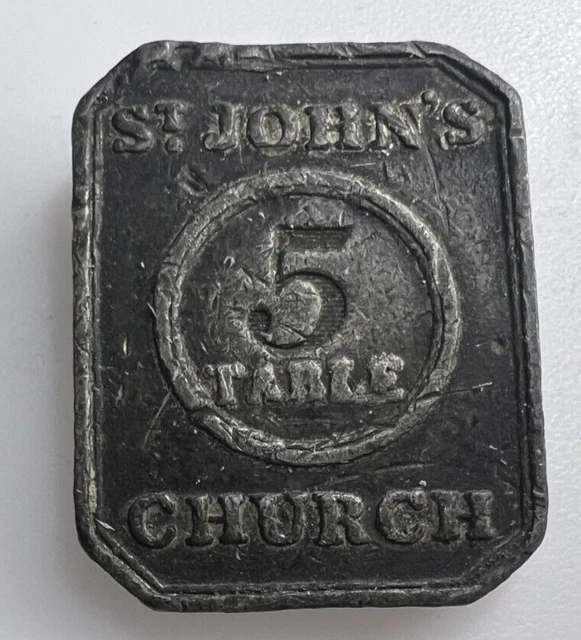 ANTIQUE SCOTTISH COMMUNION Token St Johns Church Edinburgh BZ6474 £25. ...