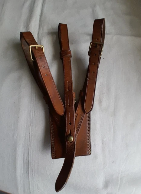 ORIGINAL BRITISH ARMY Ww1 Officers Leather Sword Frog. Dated 1916 £30. ...