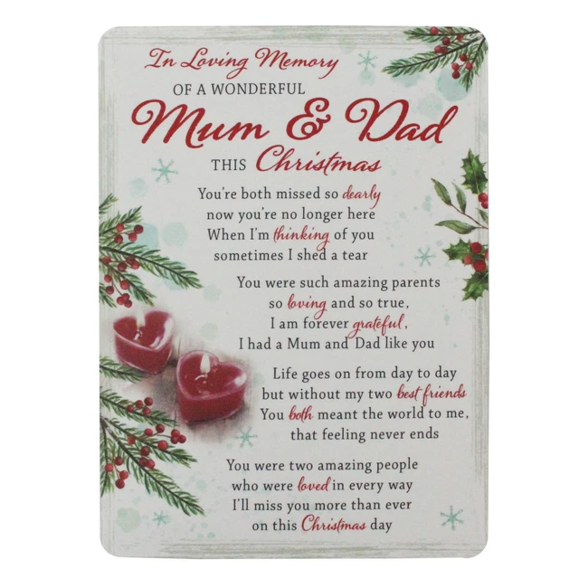 IN LOVING MEMORY Open Graveside Christmas Memorial Card - Wonderful Mum ...