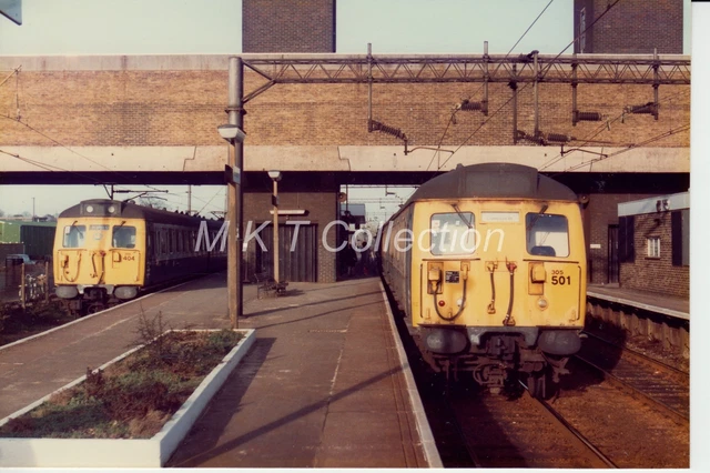 RAILWAY PHOTO CLASS 305 305404 and 305501 @ Broxbourne 2/2/85 -see ...