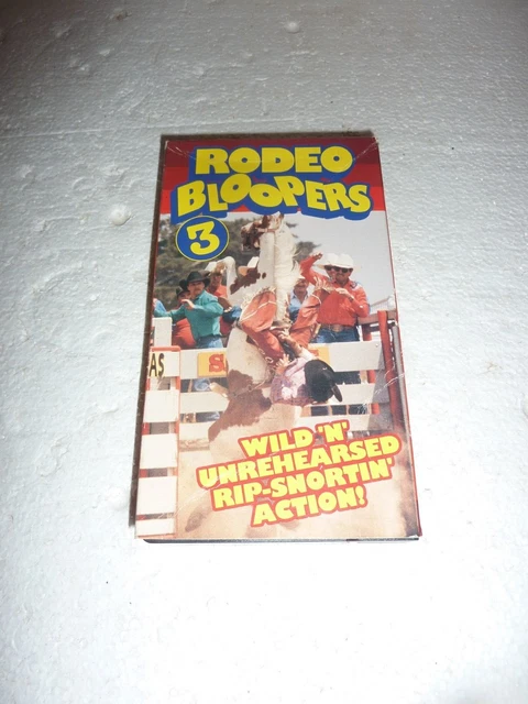 VINTAGE RODEO BLOOPERS 3 VHS Cowboys Horses Horseback Riding Clowns S ...