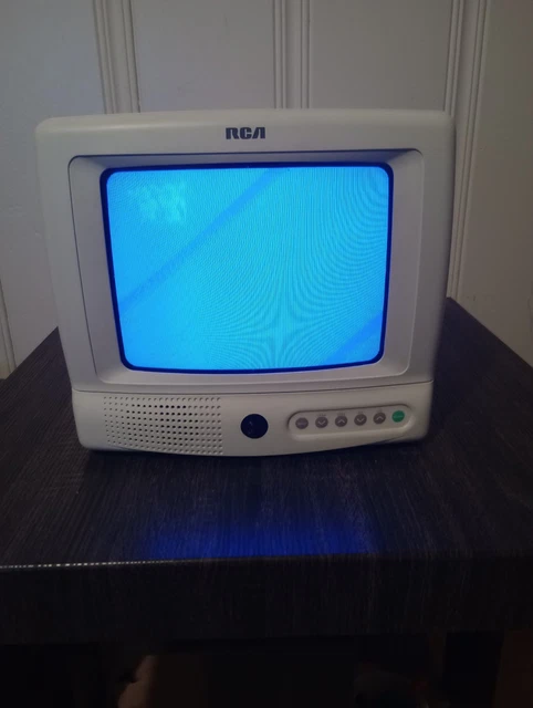 RCA CRT TV 9" Inch Model E09344 Tested Working Vintage White Gaming ...