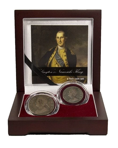 GEORGE WASHINGTON AMERICAN Colonial Era Coin Deluxe Wood Box Set £121. ...