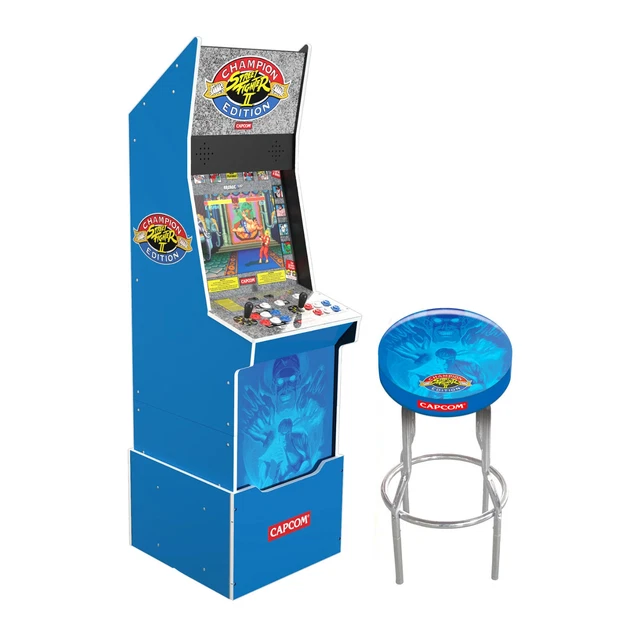 ARCADE1UP STREET FIGHTER II Big Blue Arcade Machine with Riser and ...