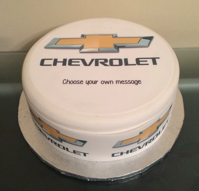 CHEVROLET LOGO PRE-CUT Edible Icing Cake Topper or Ribbon £5.45 ...