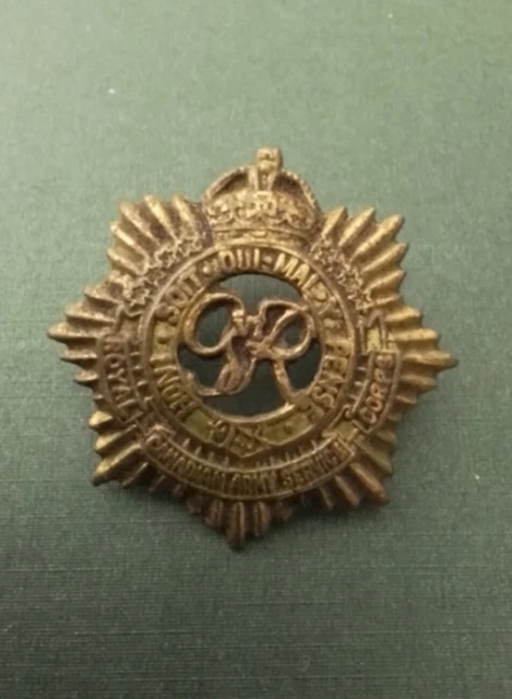 GENUINE WW2 ROYAL Canadian Army Service Corps Brass Cap Badge RCASC EUR ...