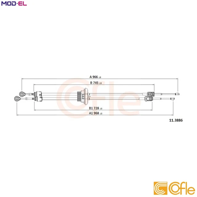 CABLE PULL MANUAL TRANSMISSION 92.11.3886 FOR PEUGEOT CITROEN JUMPY/Van ...