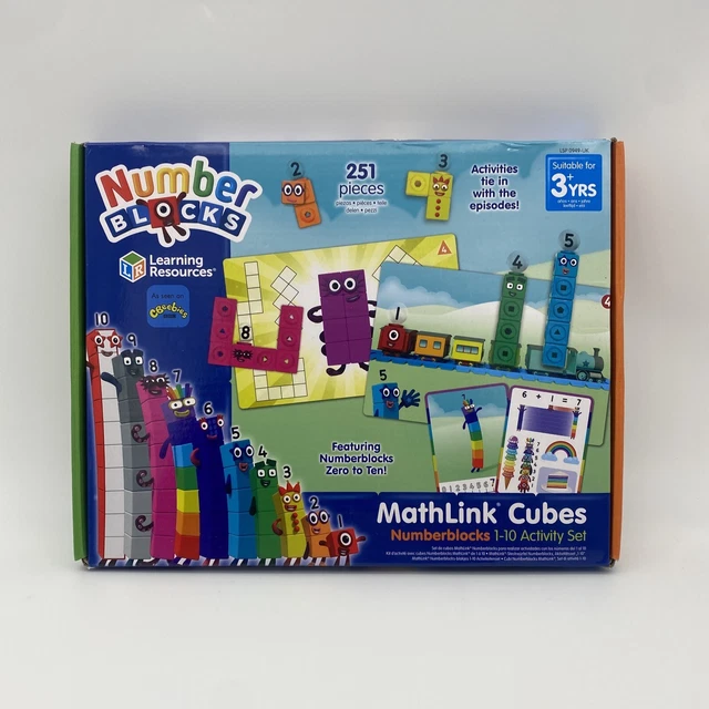 LEARNING RESOURCES MATHLINK Cubes Numberblocks 1-10 Activity Set CBeebies EUR 23,34 - PicClick IT