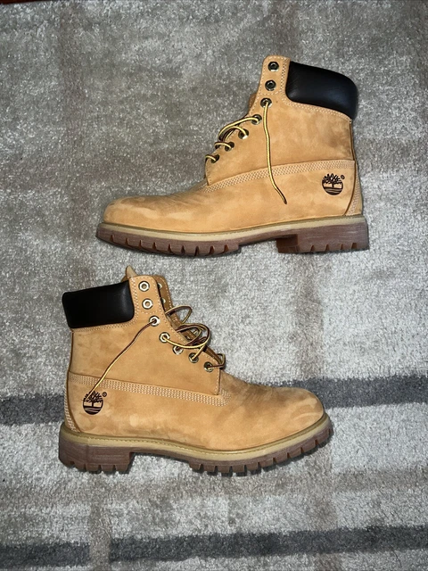 TIMBERLAND MEN'S 10061 6-Inch Wide Premium Boots, Wheat Nubuck, Size 10 ...