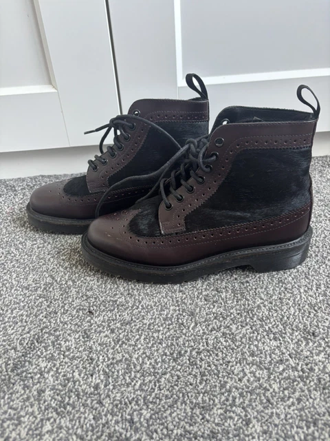 DR MARTENS MATIAS Oxblood Pony Hair Leather Boots UK 5 Rare £103.66 ...