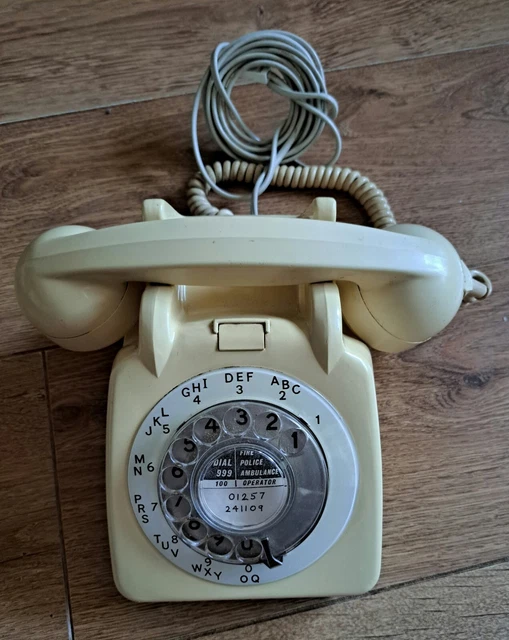 RETRO ROTARY FINGER dial handset telephone 706LHAS 67/1 Ivory £31.90 ...