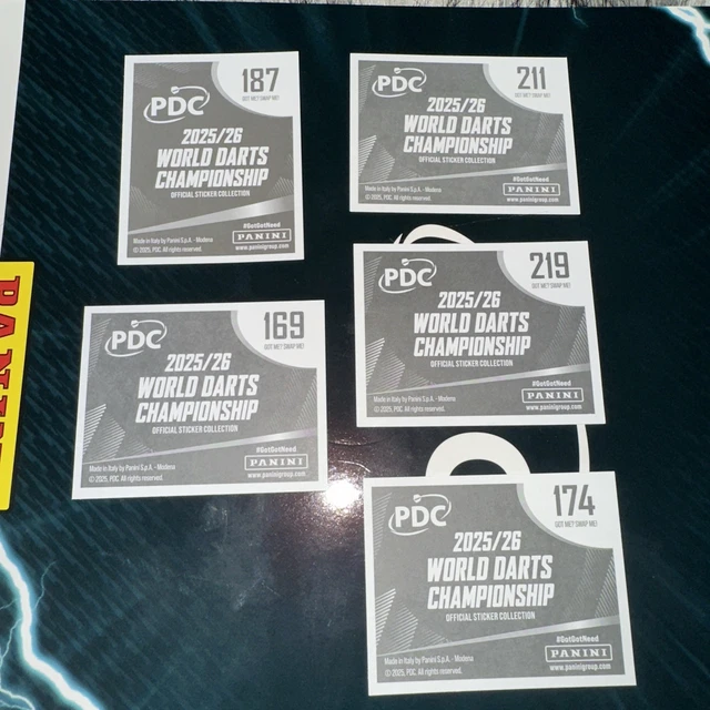 PDC PANINI 2025/2026 World Darts Championship Stickers £1.37 - PicClick UK