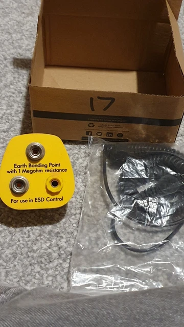 ESD ANTI-STATIC GROUND Earth Wrist Strap Band Cable & UK Plug NO STRAP ...