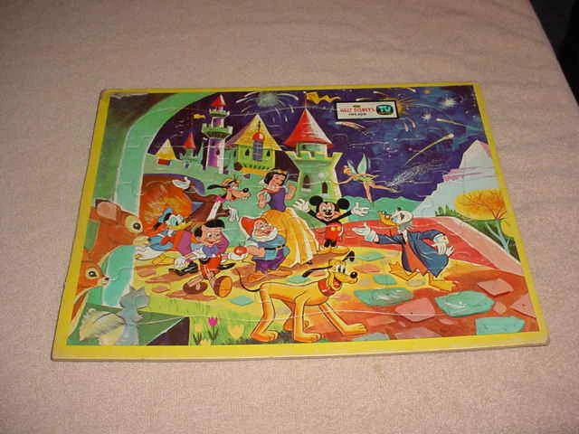 VINTAGE WALT DISNEY Disneyland Frame Tray Puzzle Frontier Land Whitman ...